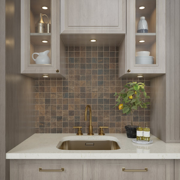 Daltile Slate Attaché 2" x 2" Porcelain Mosaic Wall & Floor Tile ...