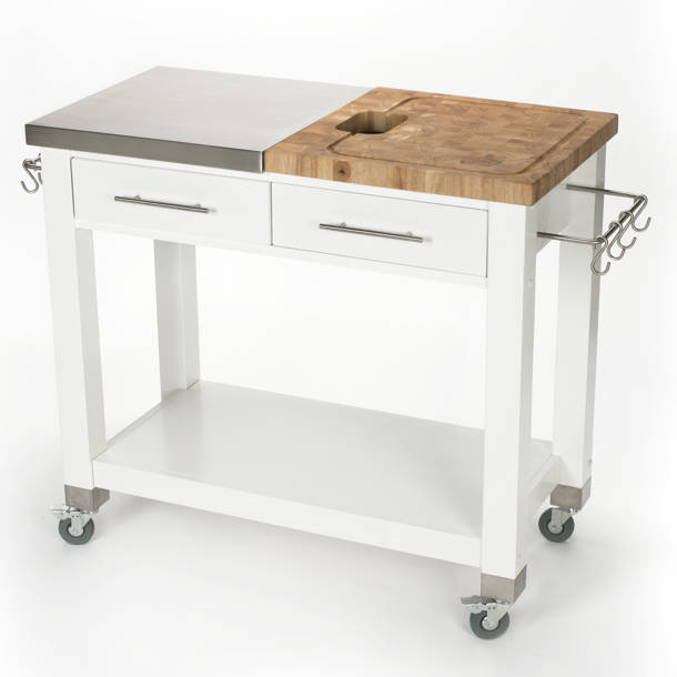 Ebern Designs Sydney Butcher Block Kitchen Cart & Reviews | Wayfair