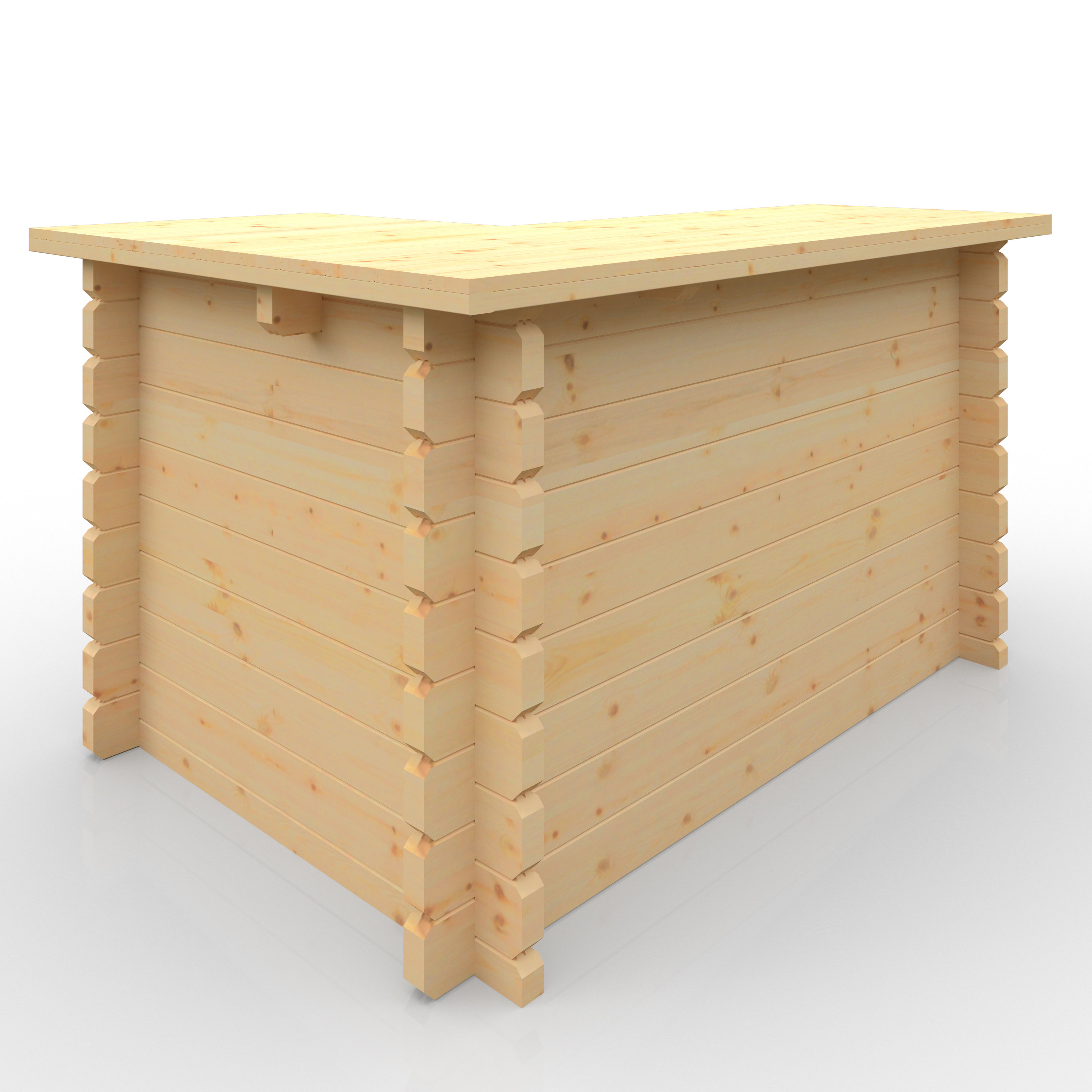 Tiger Sheds Tiger 6X4 L Shaped Log Bar | Wayfair.co.uk