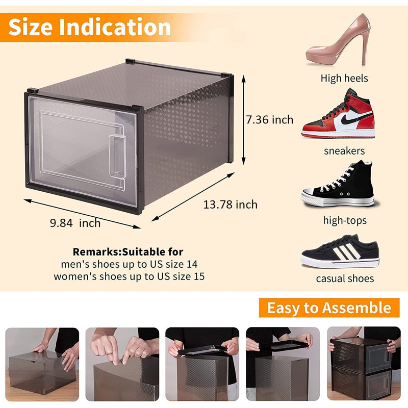 Rebrilliant Storage Shoe Box & Reviews | Wayfair