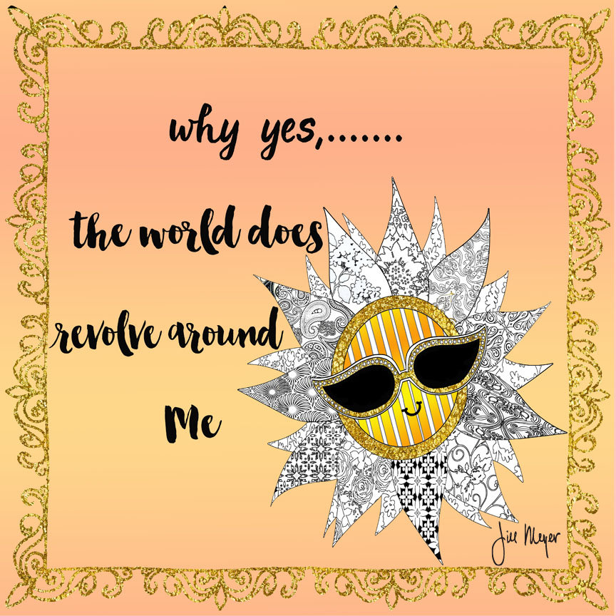 Buy Art For Less Why Yes The World Does Revolve Around Me On Canvas by ...