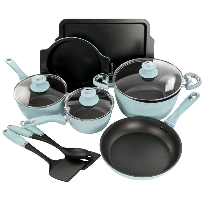 Oster 12 Pieces Aluminum Non Stick Cookware Set & Reviews | Wayfair