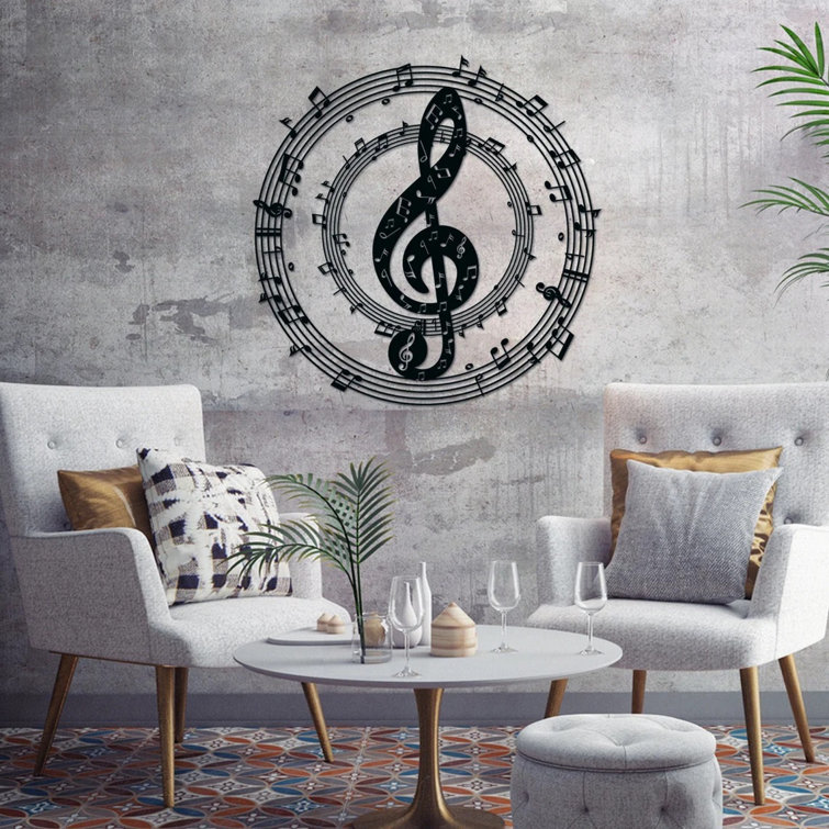 Rosalind Wheeler Music Note Metal Wall Decor | Wayfair.co.uk