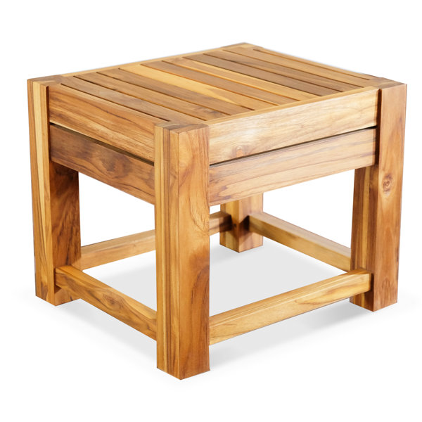 MasayaCo. Tola 18" W Teak Shower Bench & Reviews | Wayfair