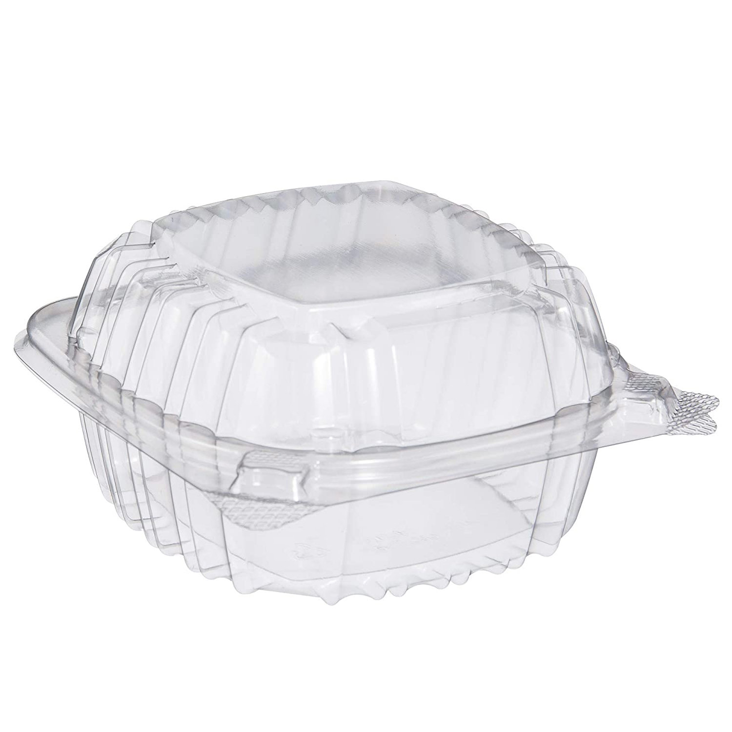 Prep & Savour 5"x5" Seal Hinged-Lid Plastic Disposable Clear Take-out ...