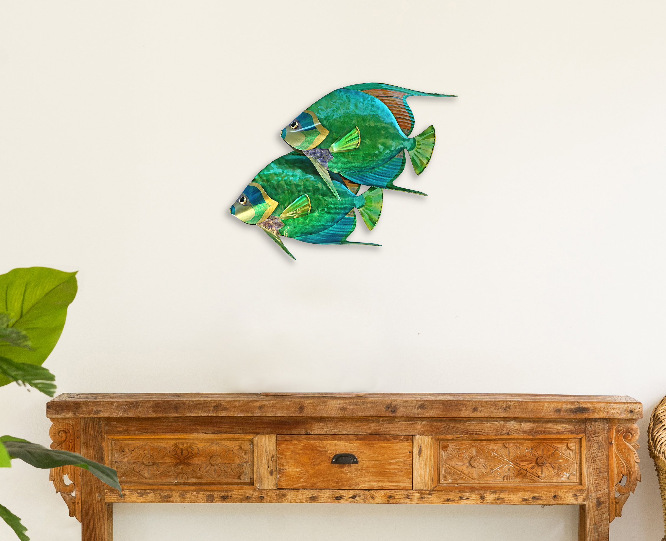 Longshore Tides Queen Angelfish Metal Wall Décor | Wayfair
