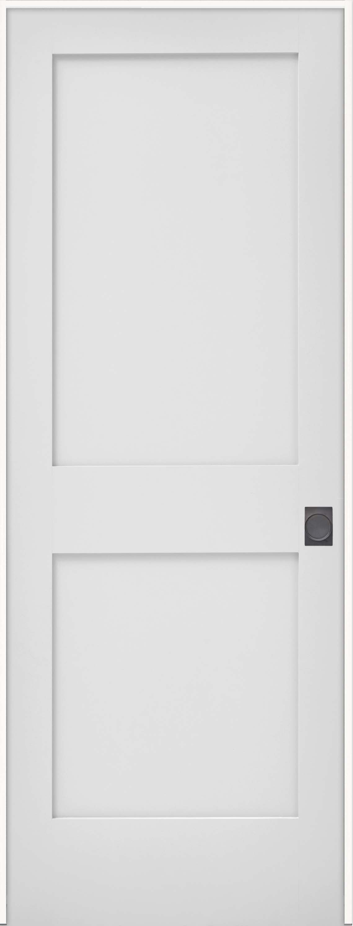 JELD-WEN EVELIN 2-Panel Wood Primed Prehung Interior Door with ...