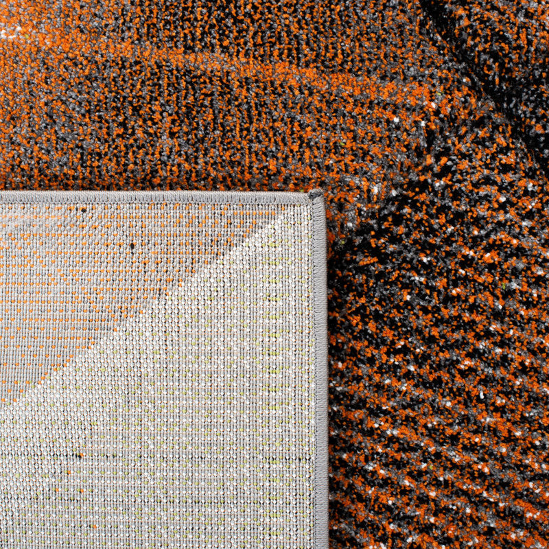 Orren Ellis Tontogany Performance Gray/Orange Rug & Reviews | Wayfair