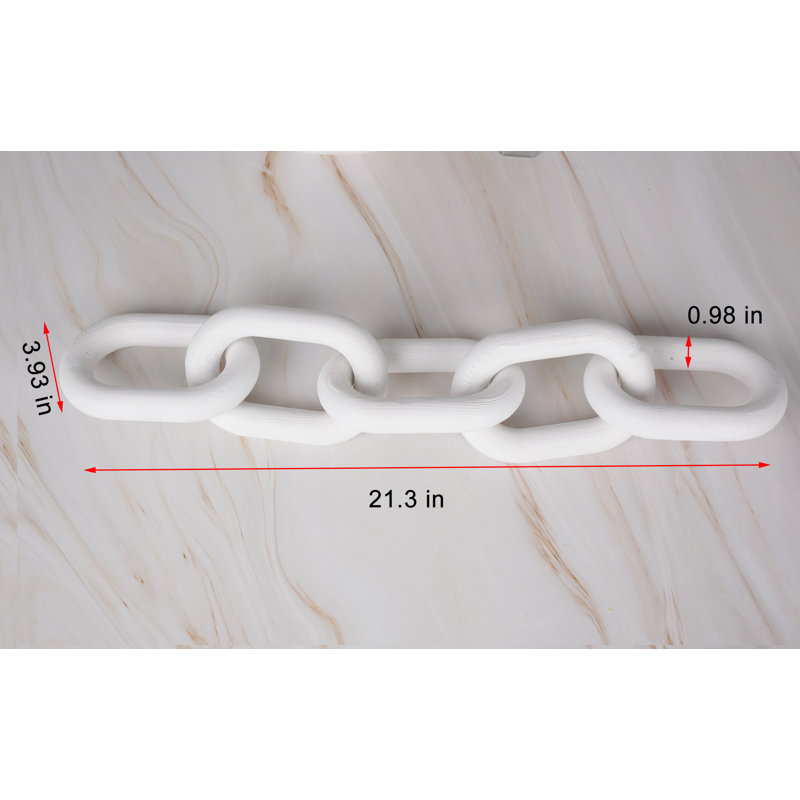 Dakota Fields Wood Chain Link Decor Sculpture & Reviews | Wayfair