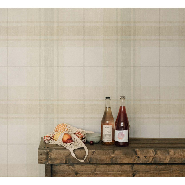 Gracie Oaks Rodion Plaid Wallpaper | Wayfair
