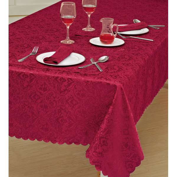 Rosdorf Park Dostie Rectangular Damask Tablecloth & Reviews | Wayfair.co.uk