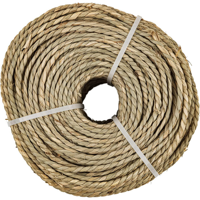 UNIQANTIQ HARDWARE SUPPLY Twisted Seagrass Rope | 1 Pound Coil | Rattan ...