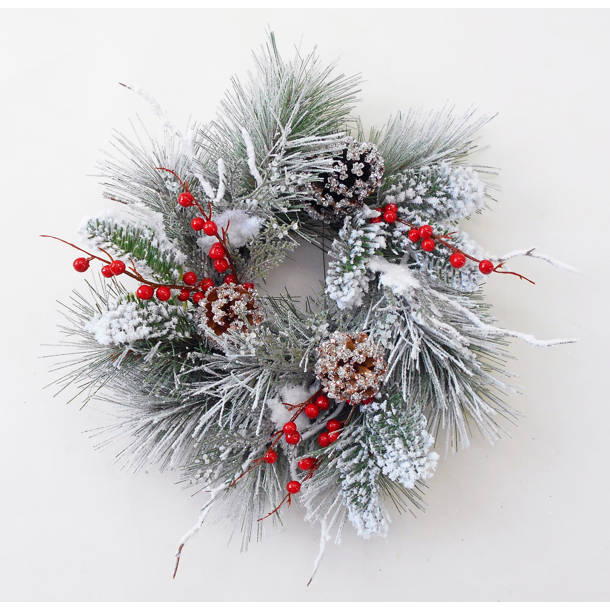 The Holiday Aisle® Winter Snow Flocked Faux Pine Swag & Reviews | Wayfair