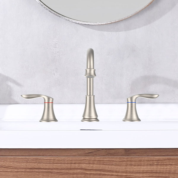 AWZTOO Lavatory Widespread Bathroom Faucet with Drain Assembly | Wayfair