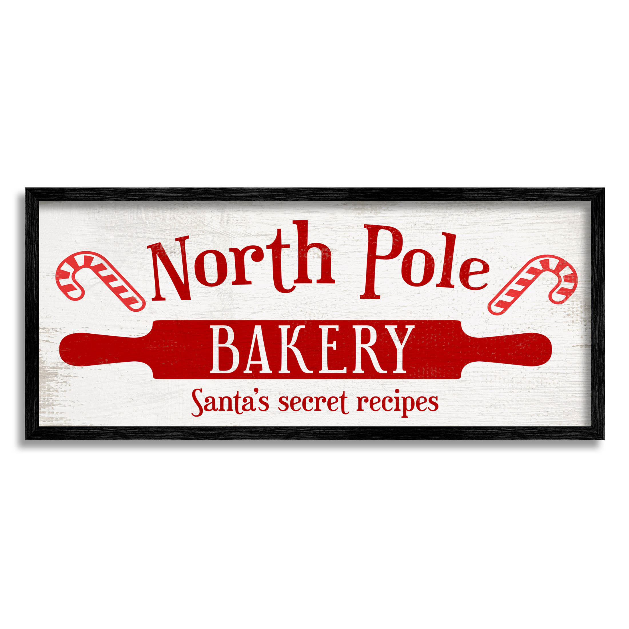 Stupell Industries North Pole Bakery Kitchen Sign by - Floater Frame ...