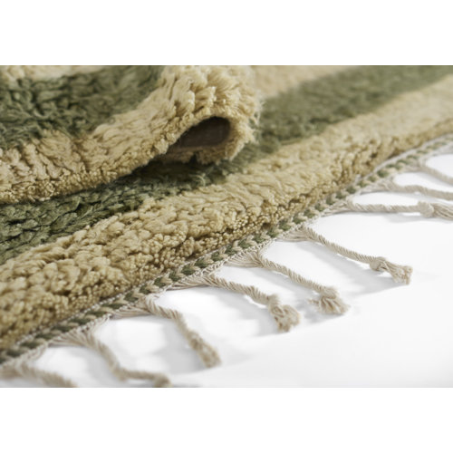 AllModern Essi Handmade Flatweave Wool Green/Tan Rug & Reviews | Wayfair