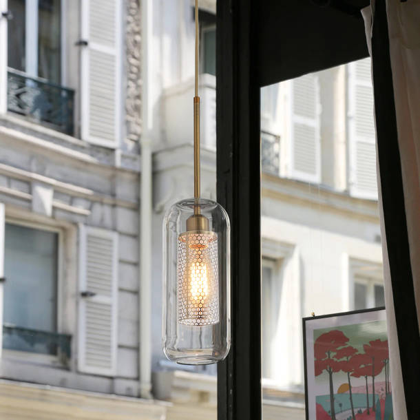 Everly Quinn Desirae 4 - Light Dimmable Lantern Geometric Chandelier ...