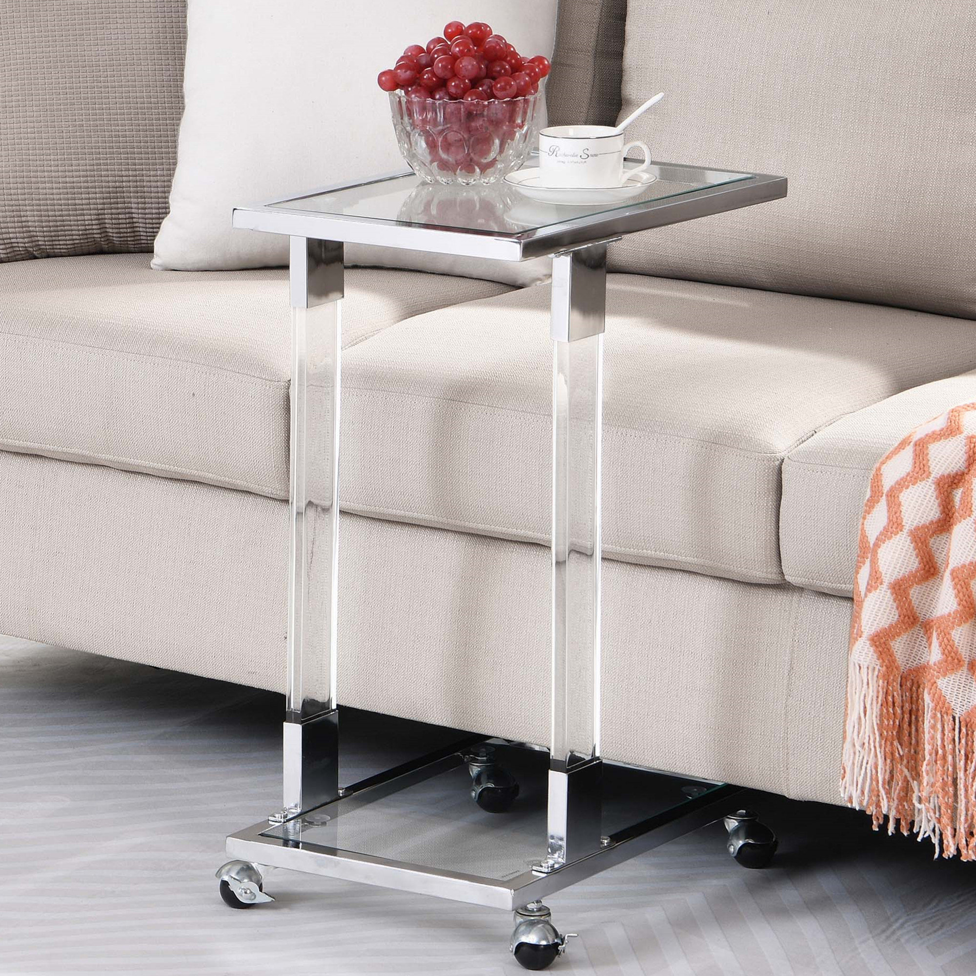 Everly Quinn Abdurrehman Glassside Tray Table | Wayfair