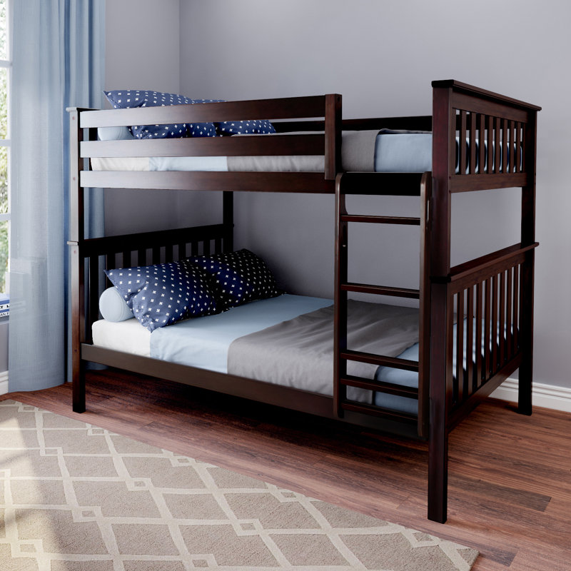 Harriet Bee Bolles Full Over Full Solid Wood Standard Bunk Bed by ...