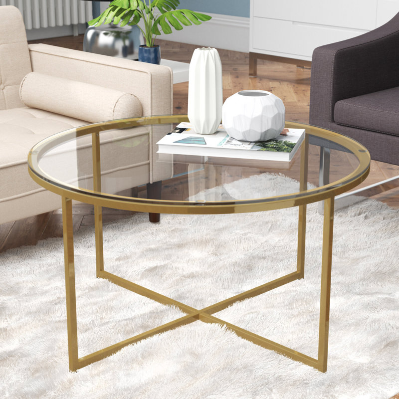 Mistana™ 2-Piece Round Glass Coffee Table Set & Reviews | Wayfair