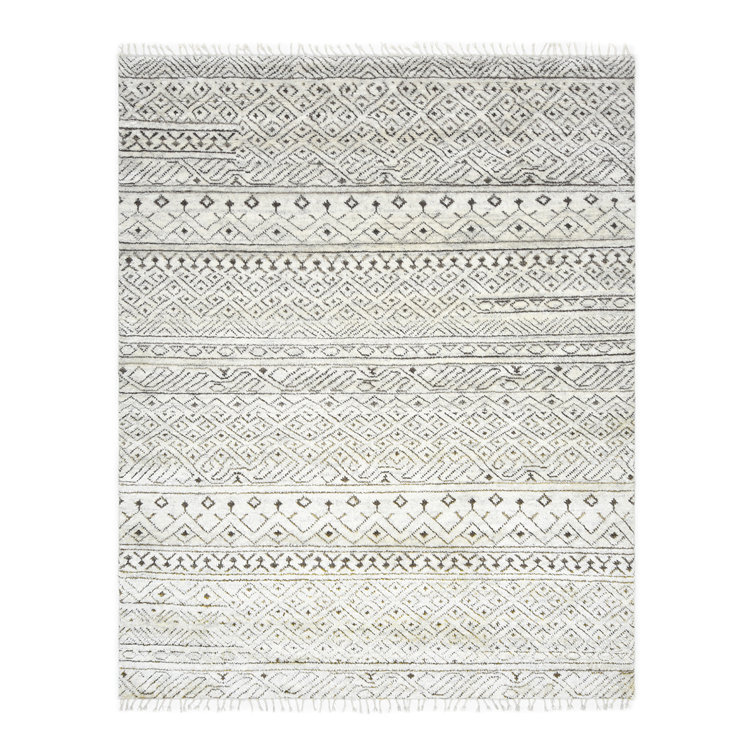 Foundry Select Handmade Hand-Knotted Gray Rug | Wayfair