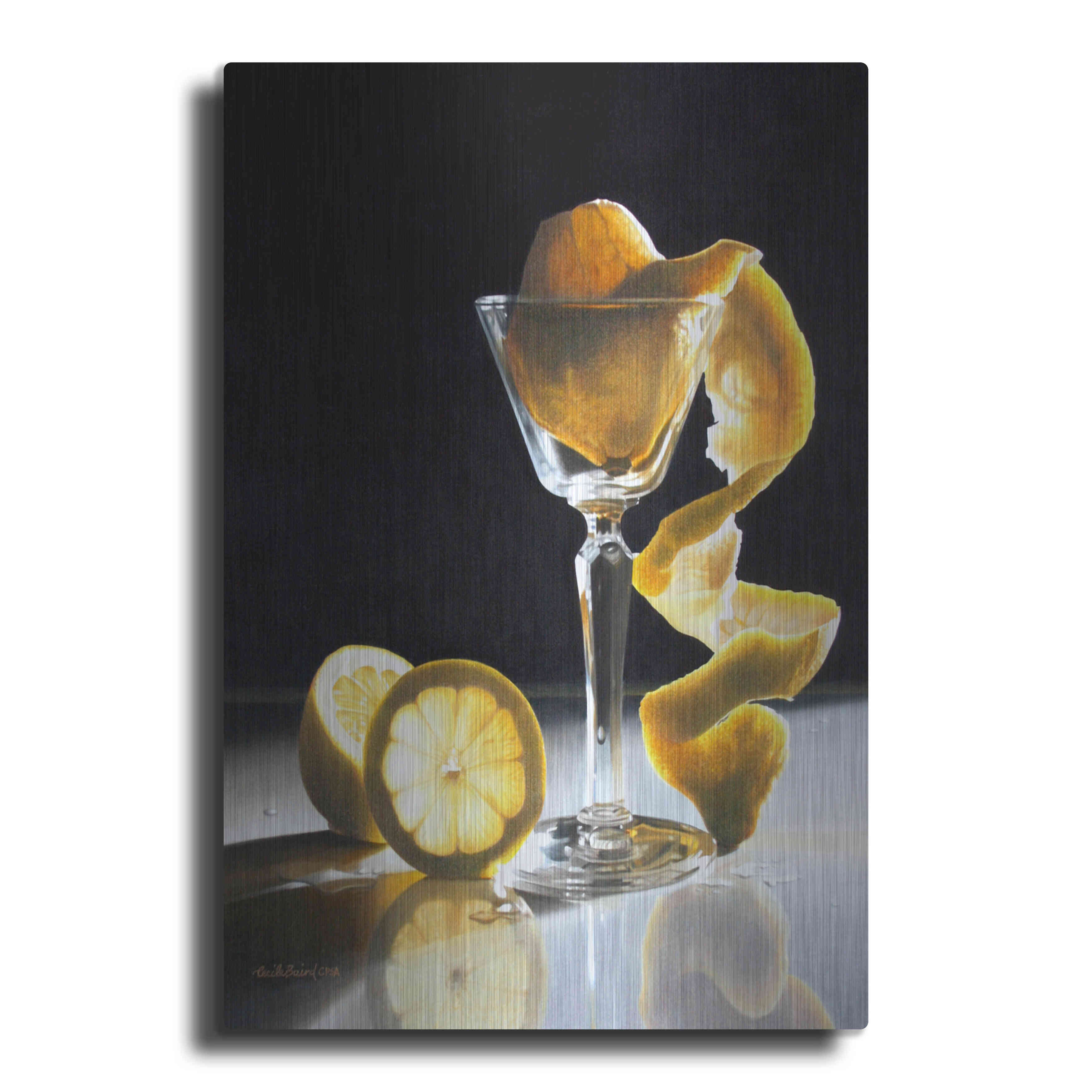 Latitude Run® Twisted Lemon by Cecile Baird - Unframed Print on Metal ...