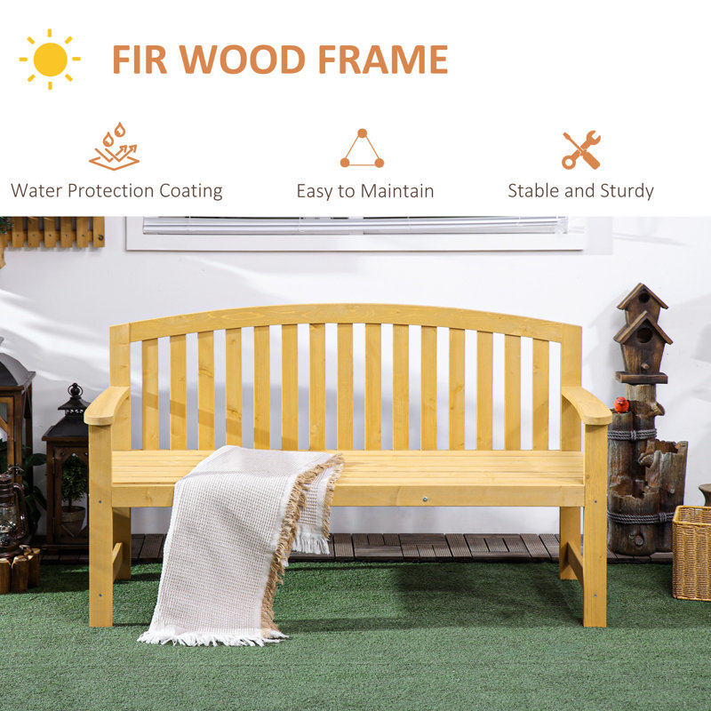 Marlow Home Co. Boba Wooden Traditional Bench & Reviews | Wayfair.co.uk