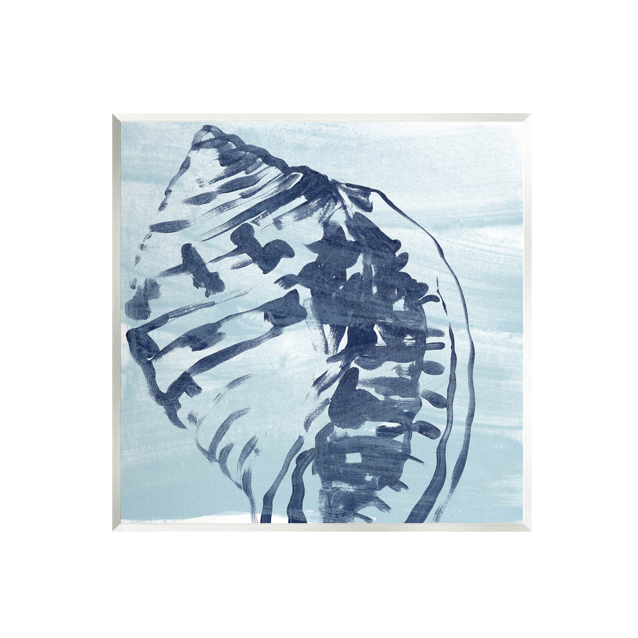 Stupell Industries Aquatic Blue Seashell Motif by June Erica Vess ...