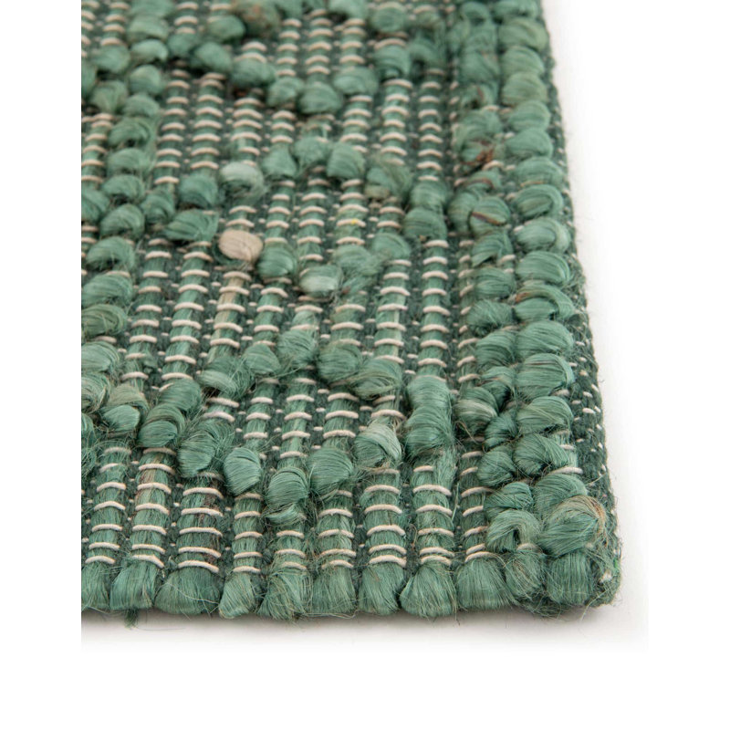 Union Rustic Jerah Handmade Hand Loomed Jute/Sisal Hunter Green Rug ...