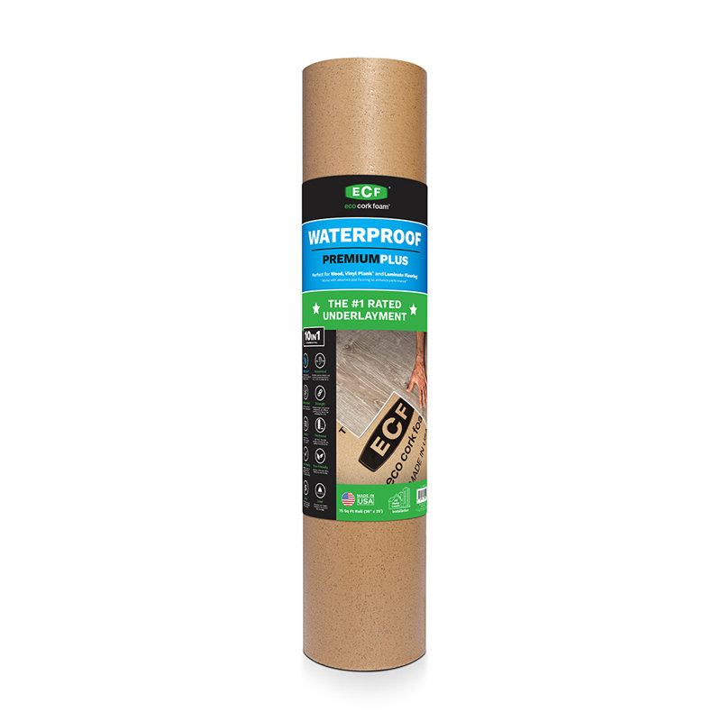Eco Cork Foam Cork Underlayment Roll (75 sq.ft./roll) | Wayfair