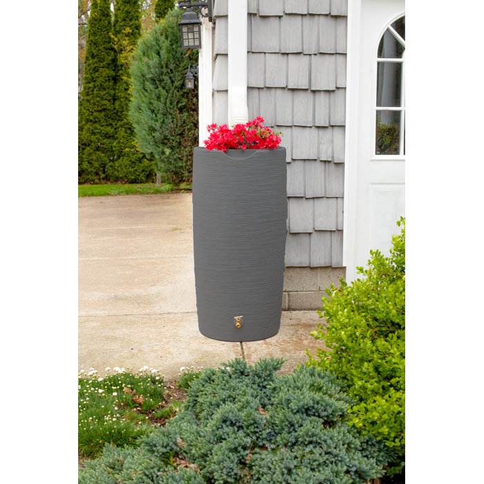 Good Ideas Weather Resistant Plastic Drainable Dual Overflow Planter ...