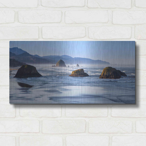 Dovecove Luxe Metal Art 'Cannon Beach' By Michael Broom Met Cannon ...