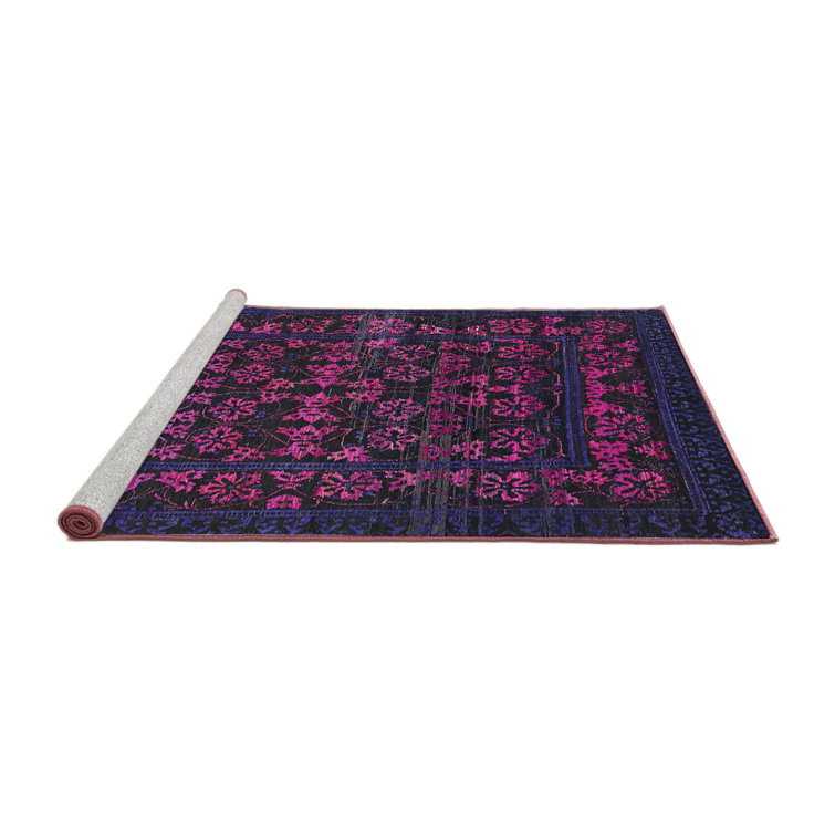 Bungalow Rose Navy/Pink Rug | Wayfair