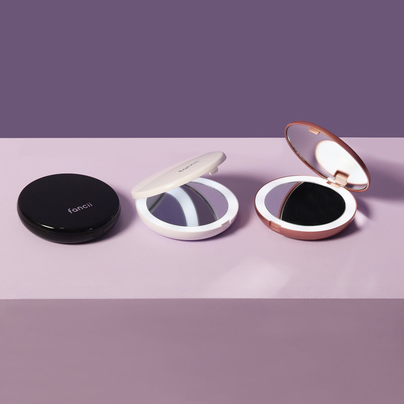 Fancii Modern Lighted Magnifying Compact Mirror & Reviews | Wayfair