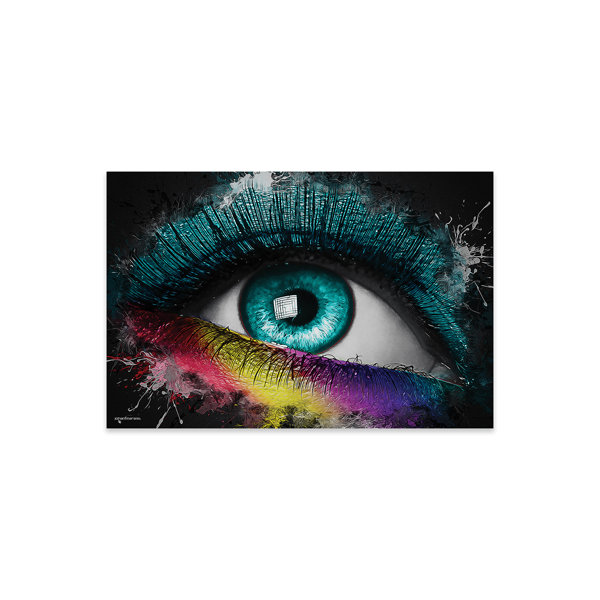 Hokku Designs Colorful Eye Splash Art by - Unframed Graphic Art | Wayfair