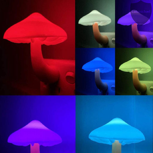 menggutong Plug-In LED Mushroom Night Light | Wayfair