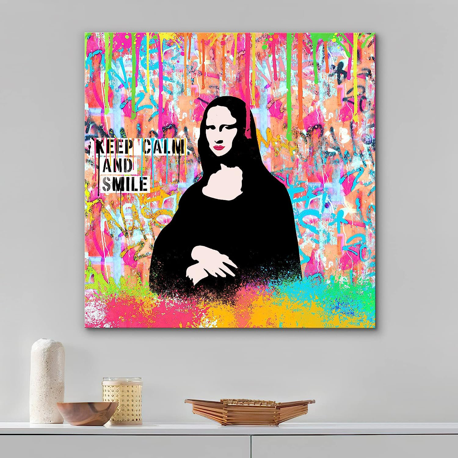 IDEA4WALL Mona Lisa Leonardo Da Vinci Spray On Canvas Bold Art | Wayfair