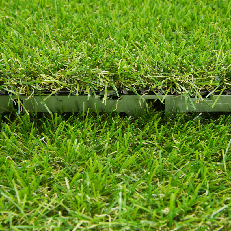 Ottomanson Evergreen Artificial Interlocking Turf & Reviews | Wayfair