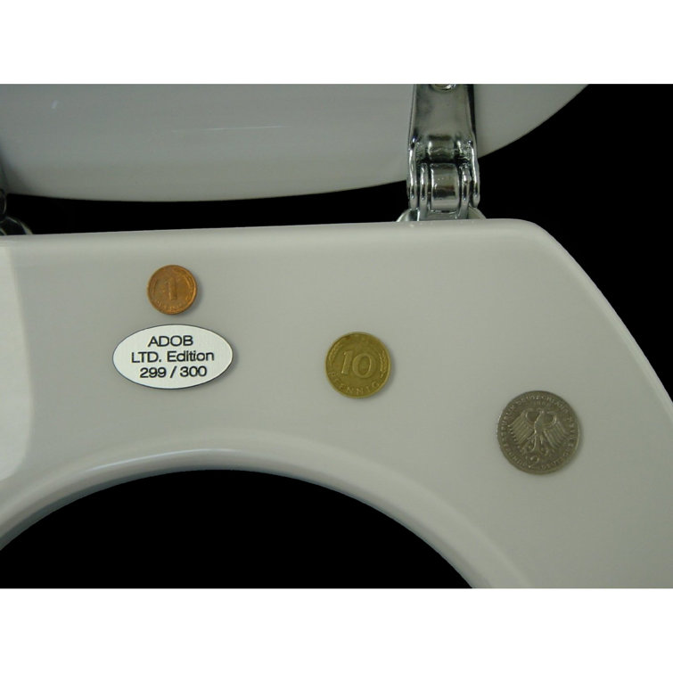ADOB DM Coins Elongated Standard Toilet Seat | Wayfair.co.uk