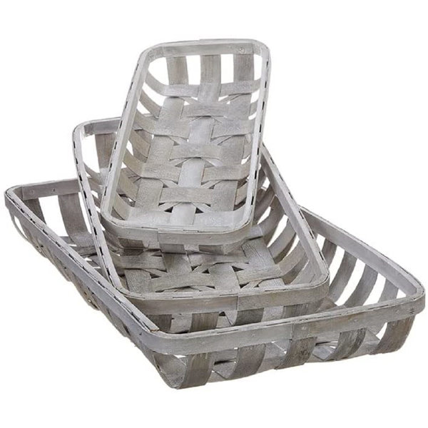 Bayou Breeze 3 Piece Manufactured Wood Basket Set - Wayfair Canada