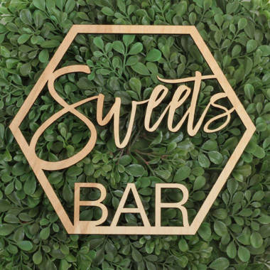 The Party Aisle™ Candy Bar Sign Wall Décor | Wayfair