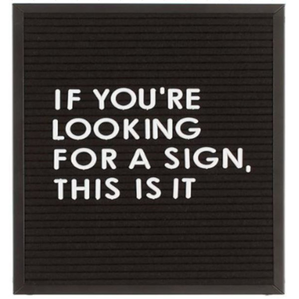 Latitude Run® Felt Free Standing Changeable Letter Board | Wayfair