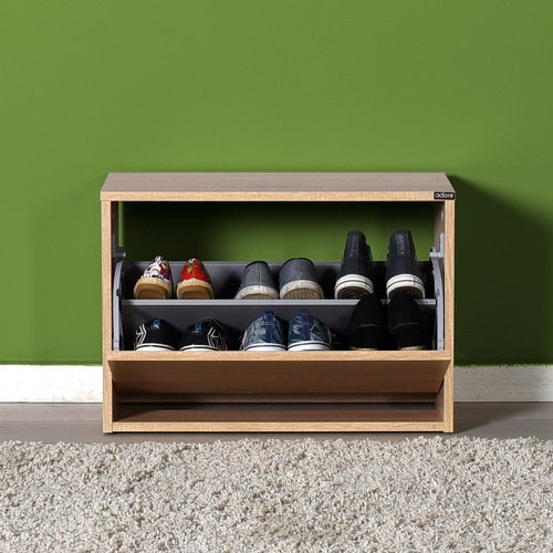 Bless international 6 Pairs Manufactured Wood Shoe Storage Cabinet ...