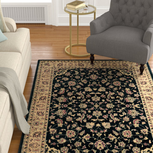 Astoria Grand Safira Power Loom Performance Black Rug & Reviews | Wayfair