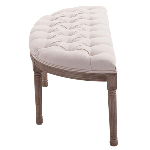Greyleigh™ Alida Tufted Half Circle Upholstered Bench & Reviews | Wayfair