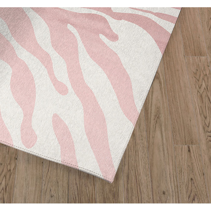 Bless international Arcisz Performance Pink/Beige Rug | Wayfair