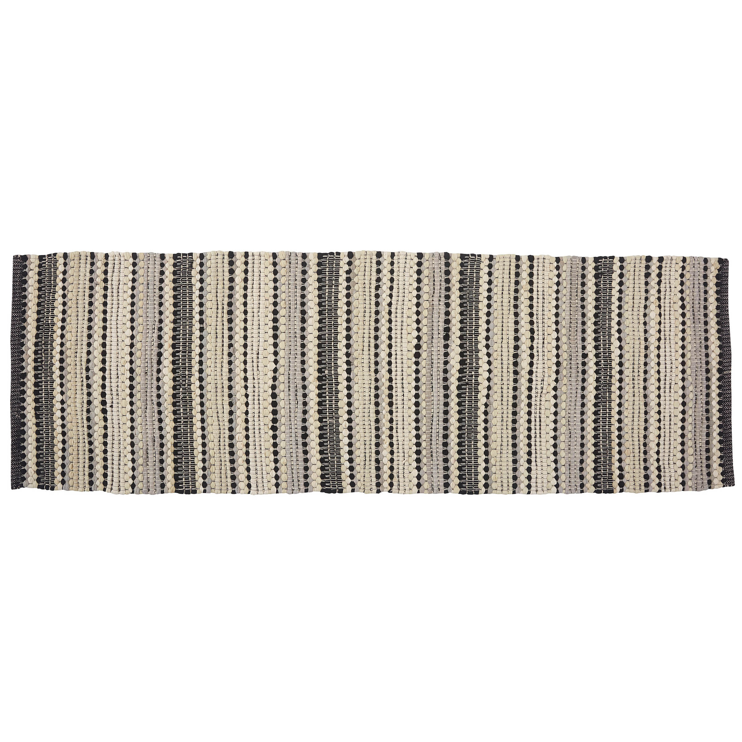 Union Rustic Jalik Handmade Hand Loomed Cotton Gray/Beige Rug | Wayfair
