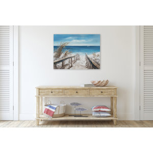 Rosecliff Heights On The Beach On Canvas Painting | Wayfair