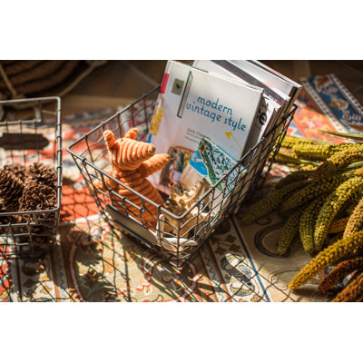 Gracie Oaks Wire Basket with Label Holder | Wayfair