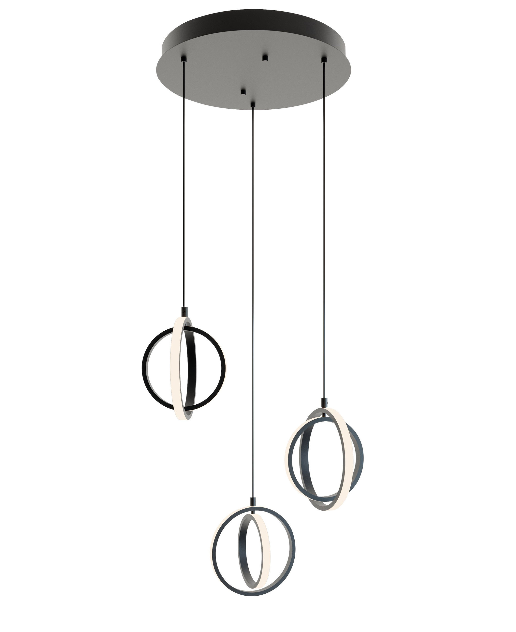 Everly Quinn 3 - Light Cluster Tiered LED Pendant | Wayfair